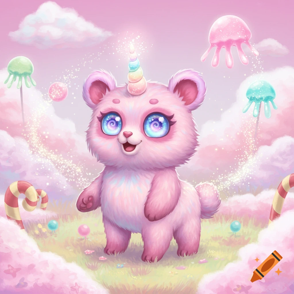 Cute ballerina popple with heart-shaped pouch on Craiyon