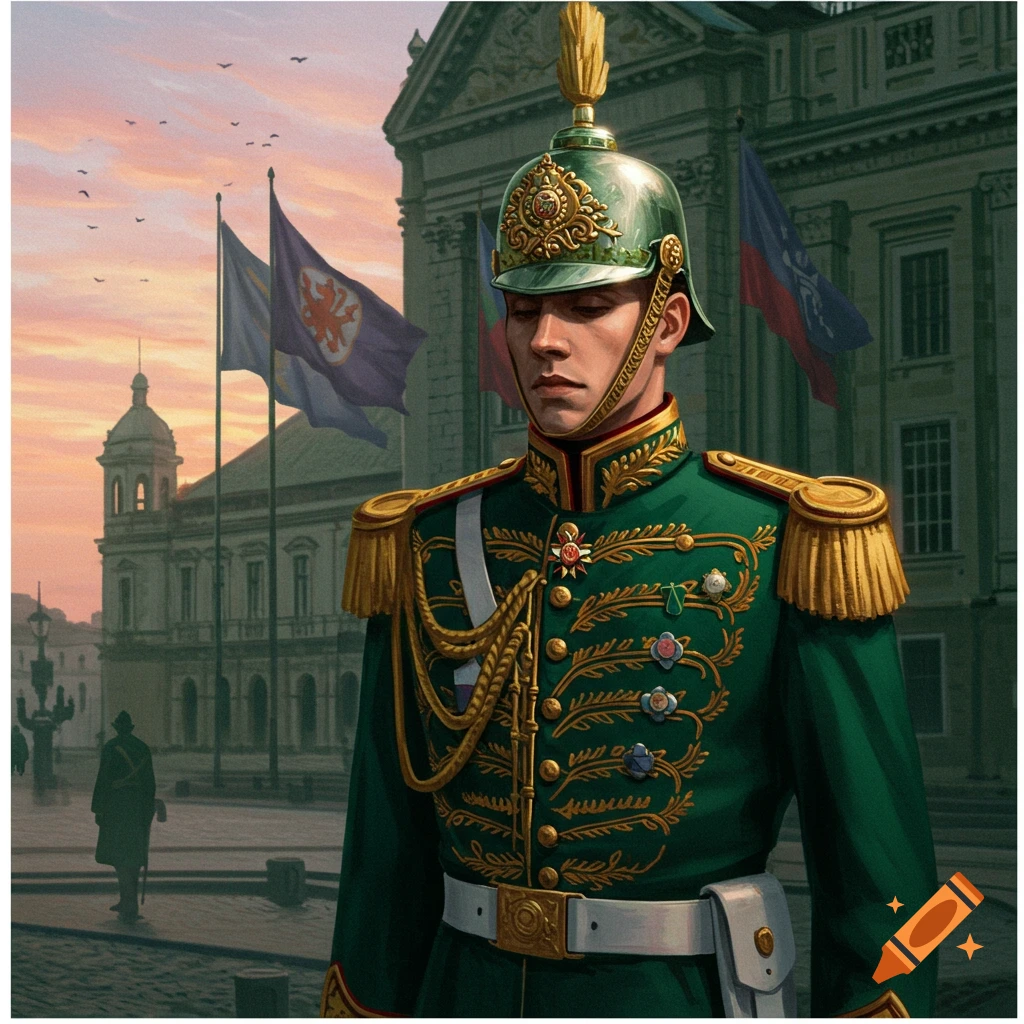 Napoleon cat riding a cat statue on Craiyon