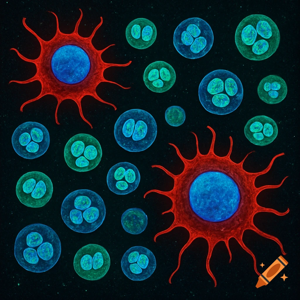 An abstract dot art pattern in teal, black, white, and gold, featuring ...