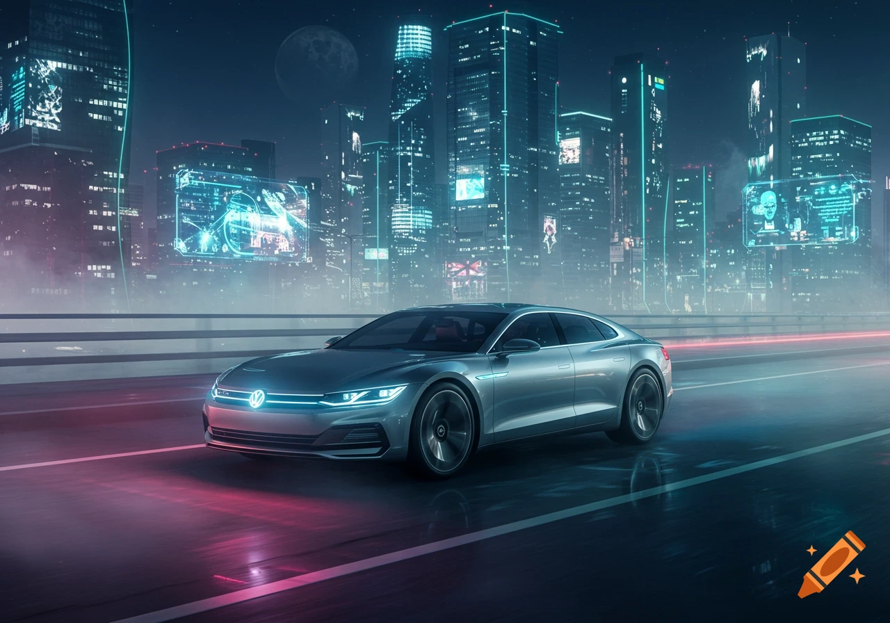 Futuristic silver train with a glowing Bitcoin logo speeding through a ...