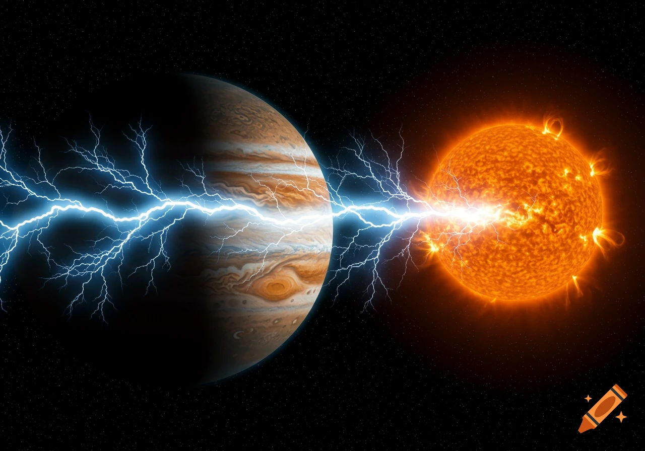 A vibrant, fiery orange sun with bright solar flares and coronal loops ...