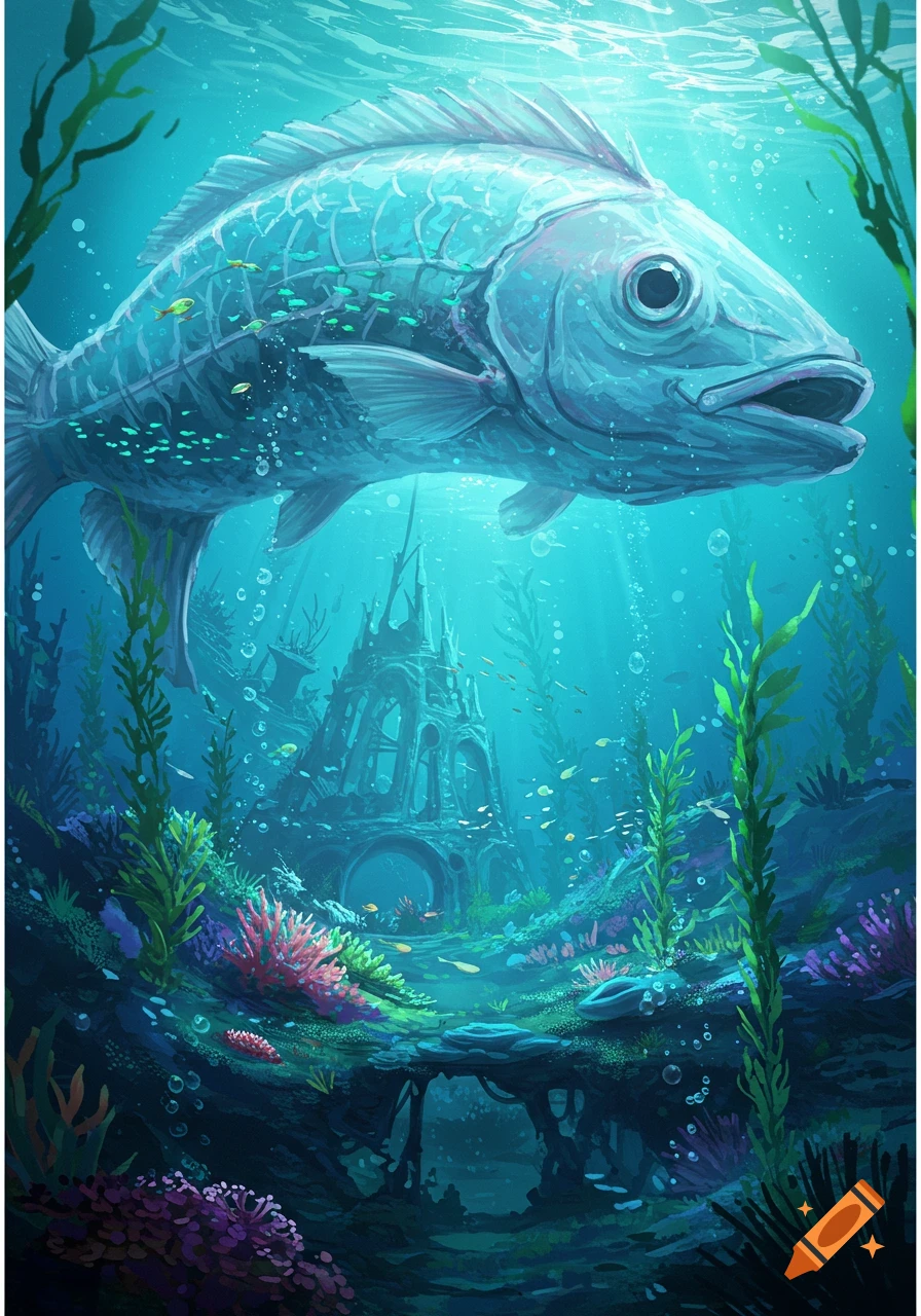 Angler+fish+oc created on Craiyon