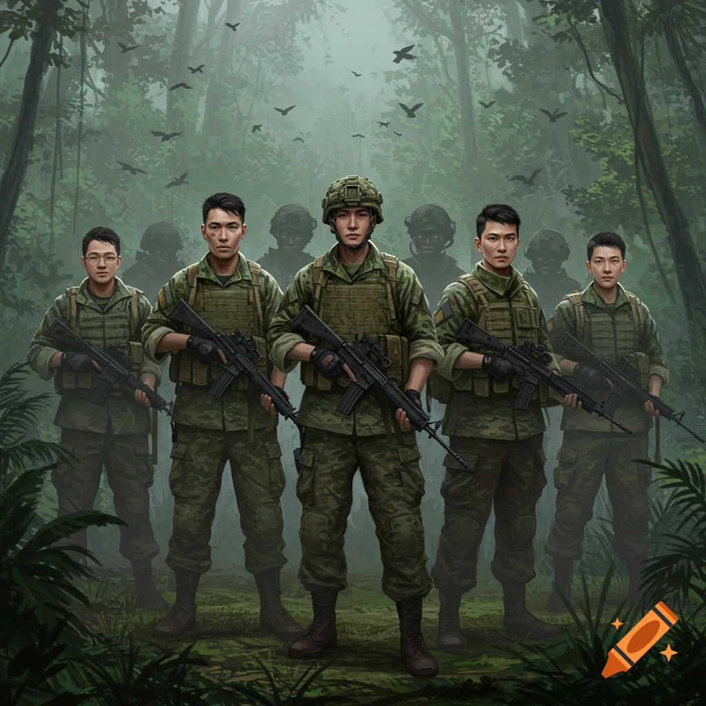 Drawio+army+training created on Craiyon