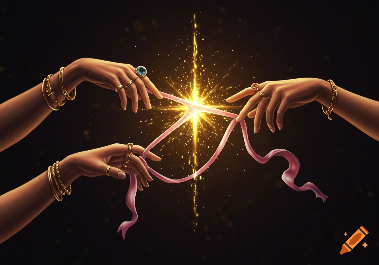 Cupped hands wearing a sweater hold a glowing red heart wrapped in ...