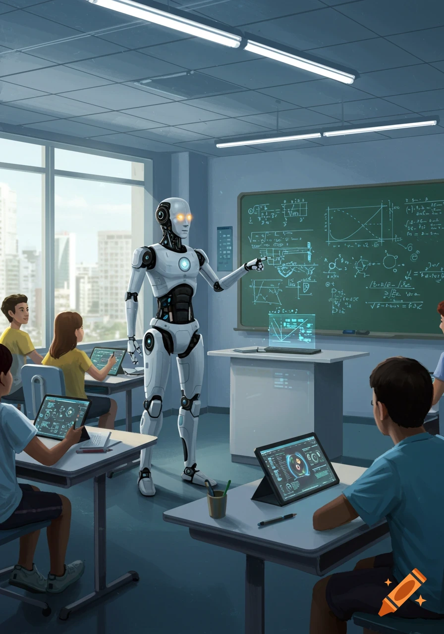 A photorealistic LEGO Technic robot with tracks and exposed circuitry ...