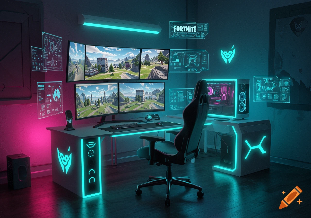 A glowing humanoid figure in a dark alien cavern filled with purple and ...