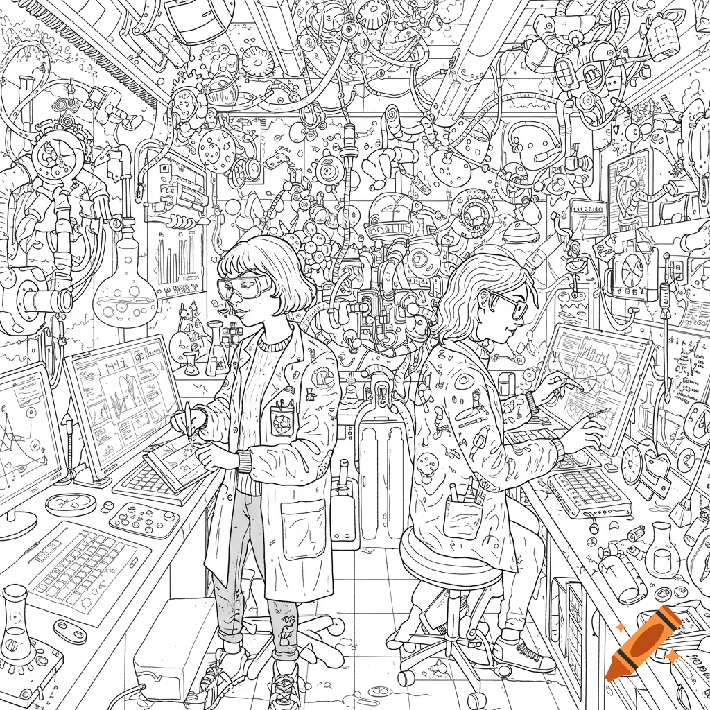 Labubu+outline+drawing created on Craiyon