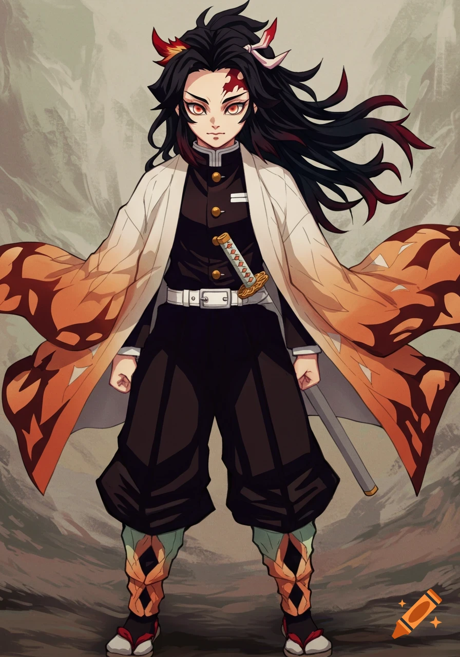 Anime woman with pink hair and patterned skin, surrounded by blue ...