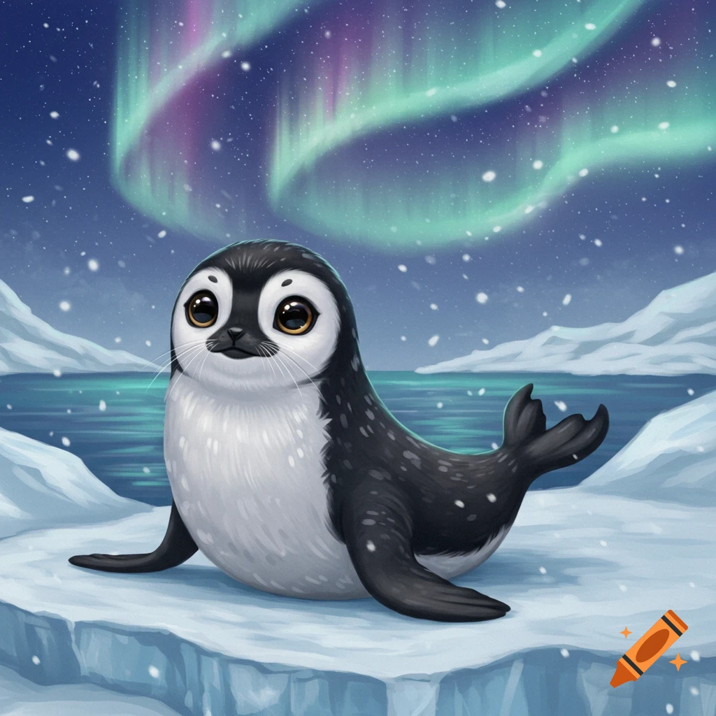 Penguin+seal+hybrid+fantasy created on Craiyon