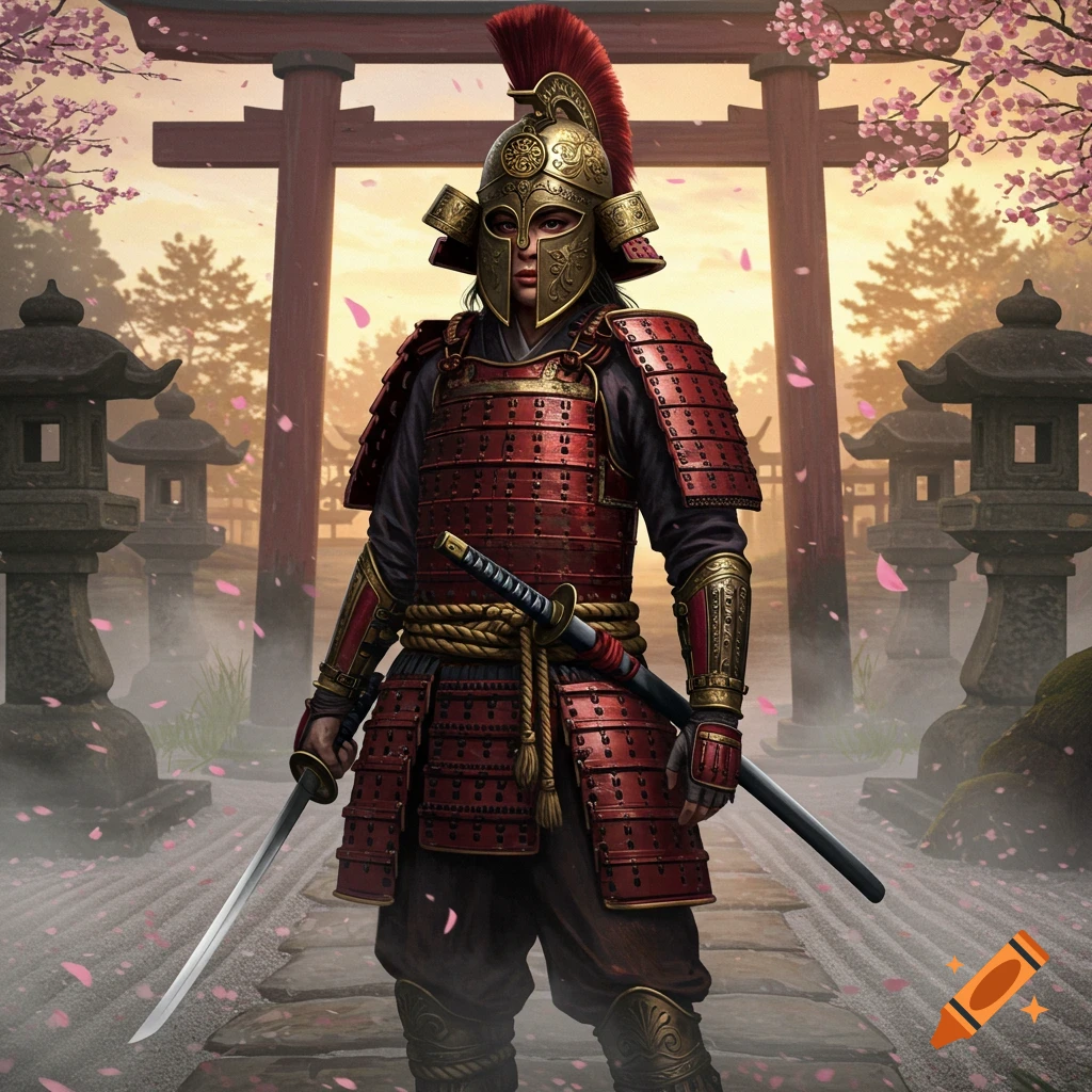 Samurai+abstract+art created on Craiyon