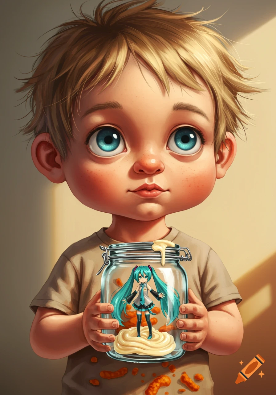 Cute Pakistani kid enjoying gulab jamun on Craiyon