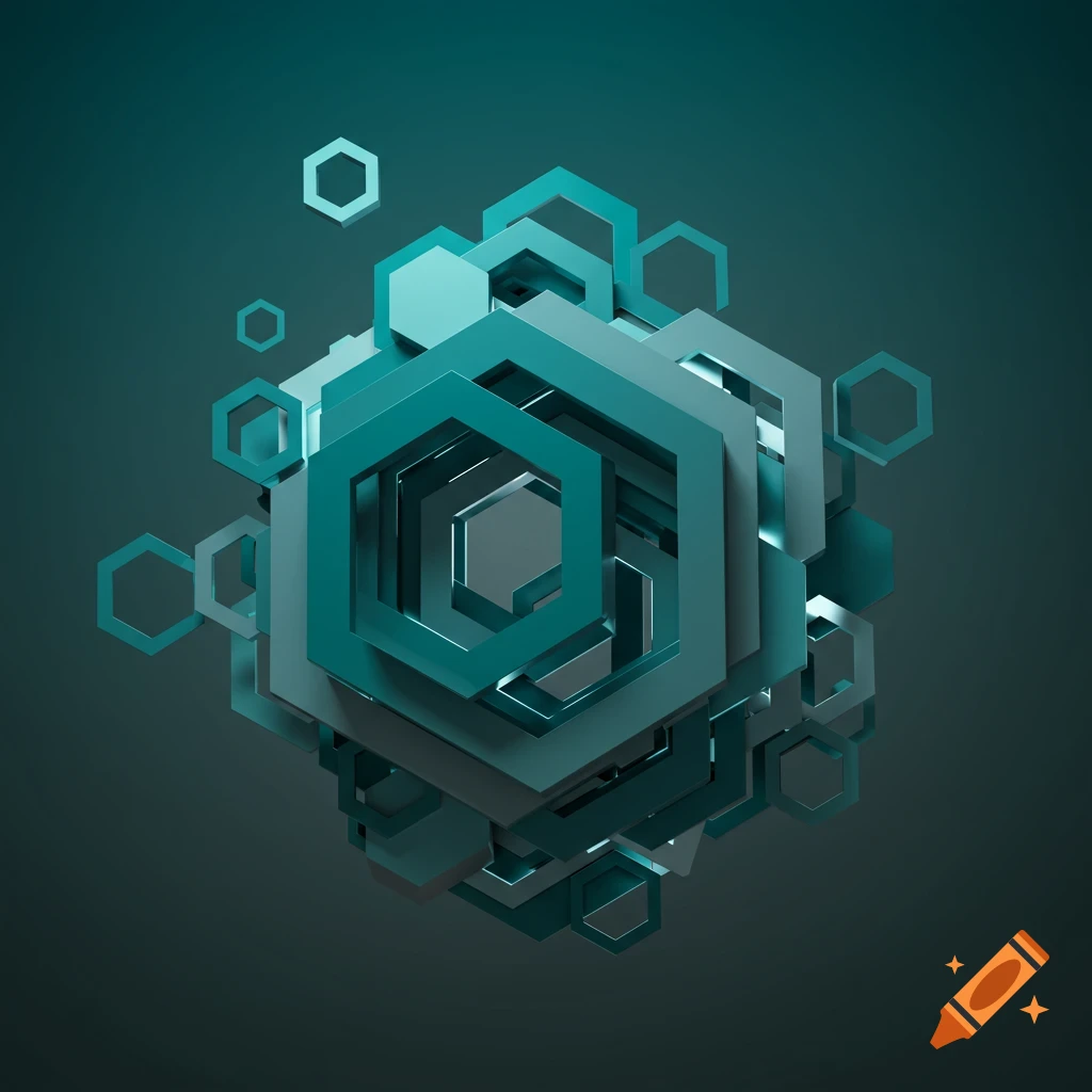 A stylized geometric triangle in a colorful gradient of yellow, purple ...