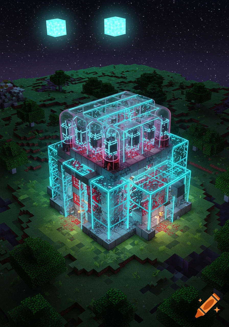 Minecraft+art created on Craiyon