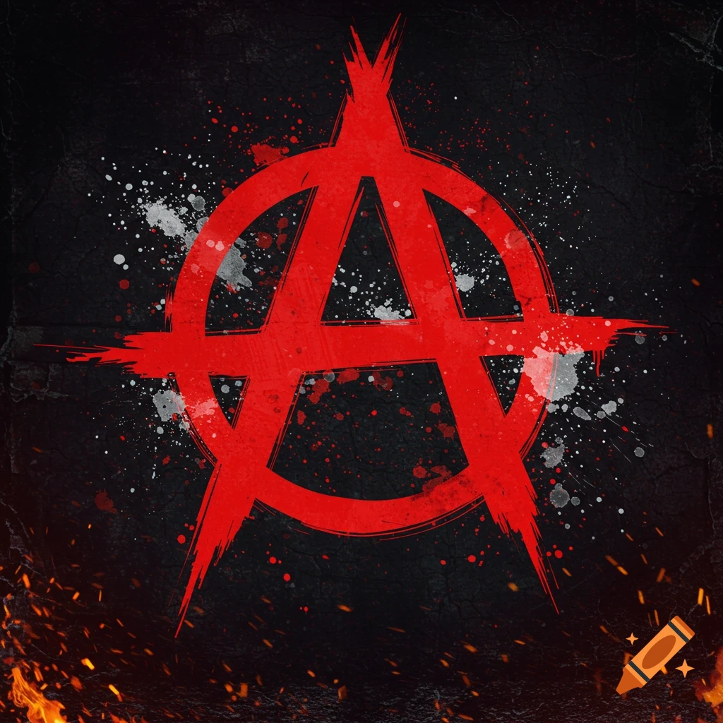 A 3D rendered black mechanical gear with a bright red pentagram in its ...