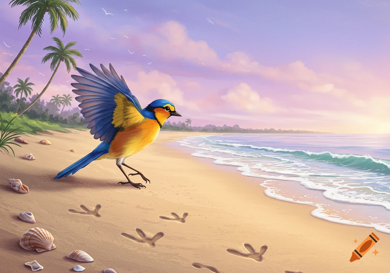 A blue fox with white spots drinks from a stream, reflecting a ...