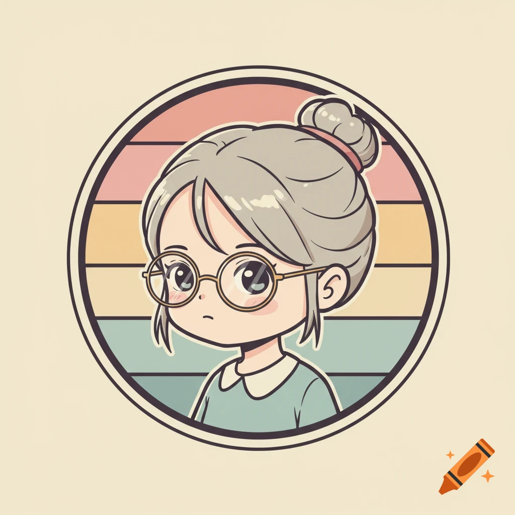 A cute, drawn character in glasses, a hoodie, and sneakers, with a ...