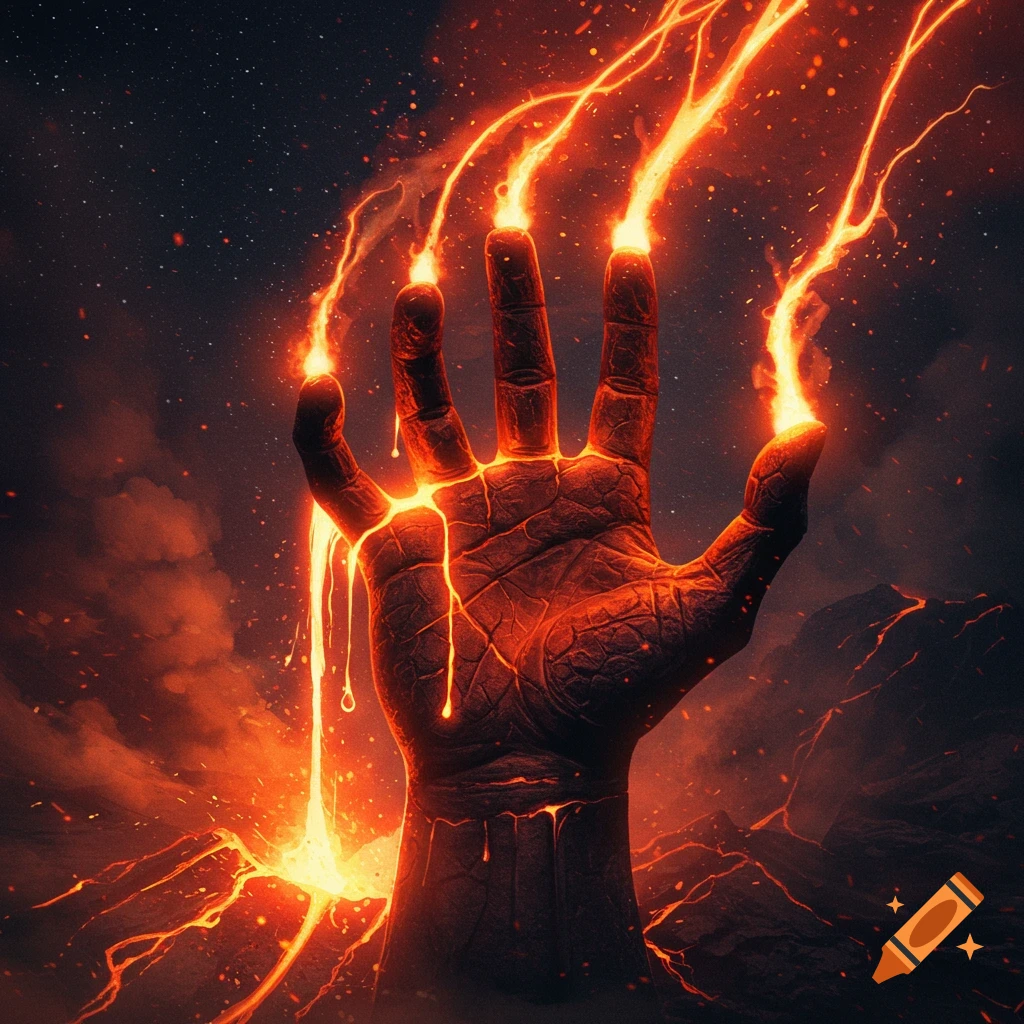 Abstract design representing intense heat and destruction, symbolizing ...