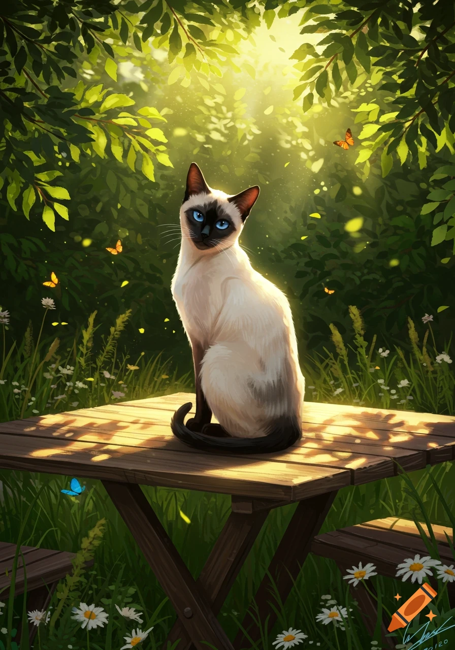 Pixel Art Siamese Cat created on Craiyon