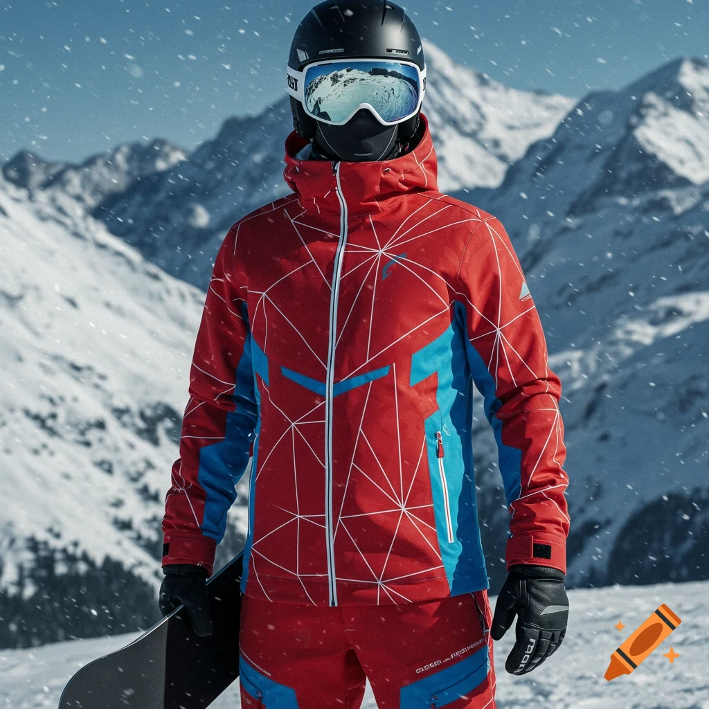 Illustration of a gift card for cross-country ski shoes in a snowy ...