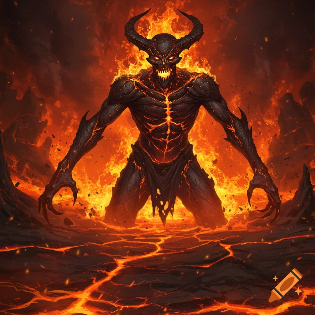 Green smoke demon with dark magic in a sinister fantasy art on Craiyon