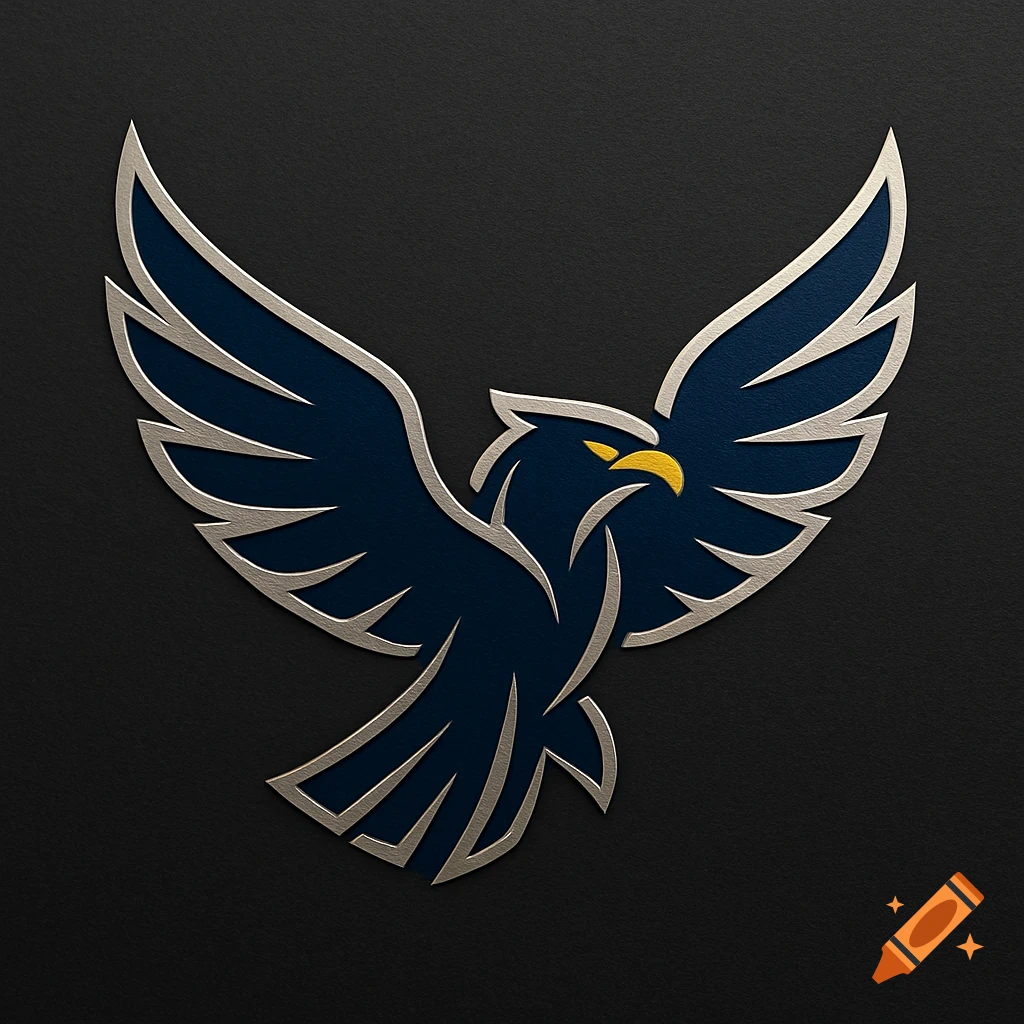 Sleek white, blue, and gold boat logo with a prominent silver 'T' shape ...