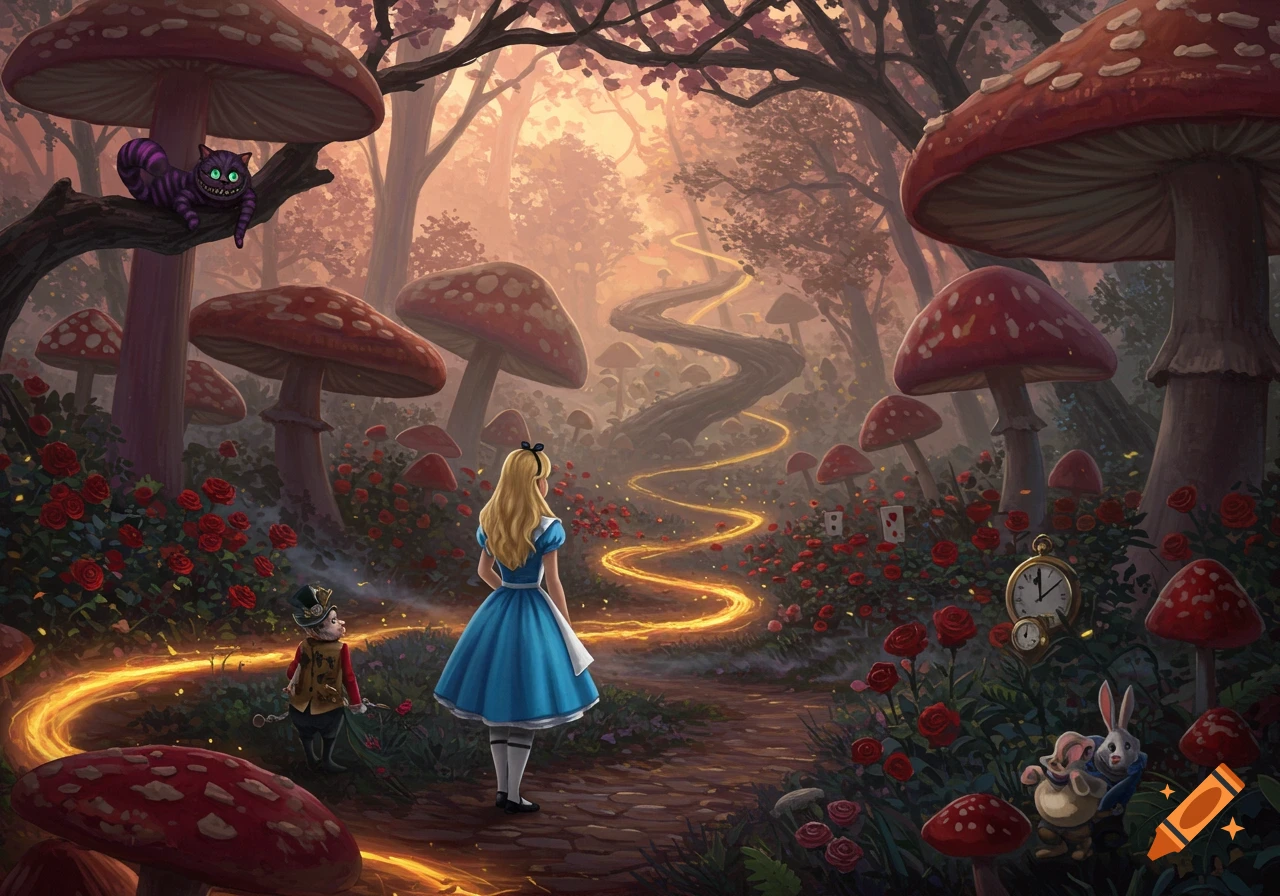 Chibi Alice in Wonderland characters, including Alice, Mad Hatter ...