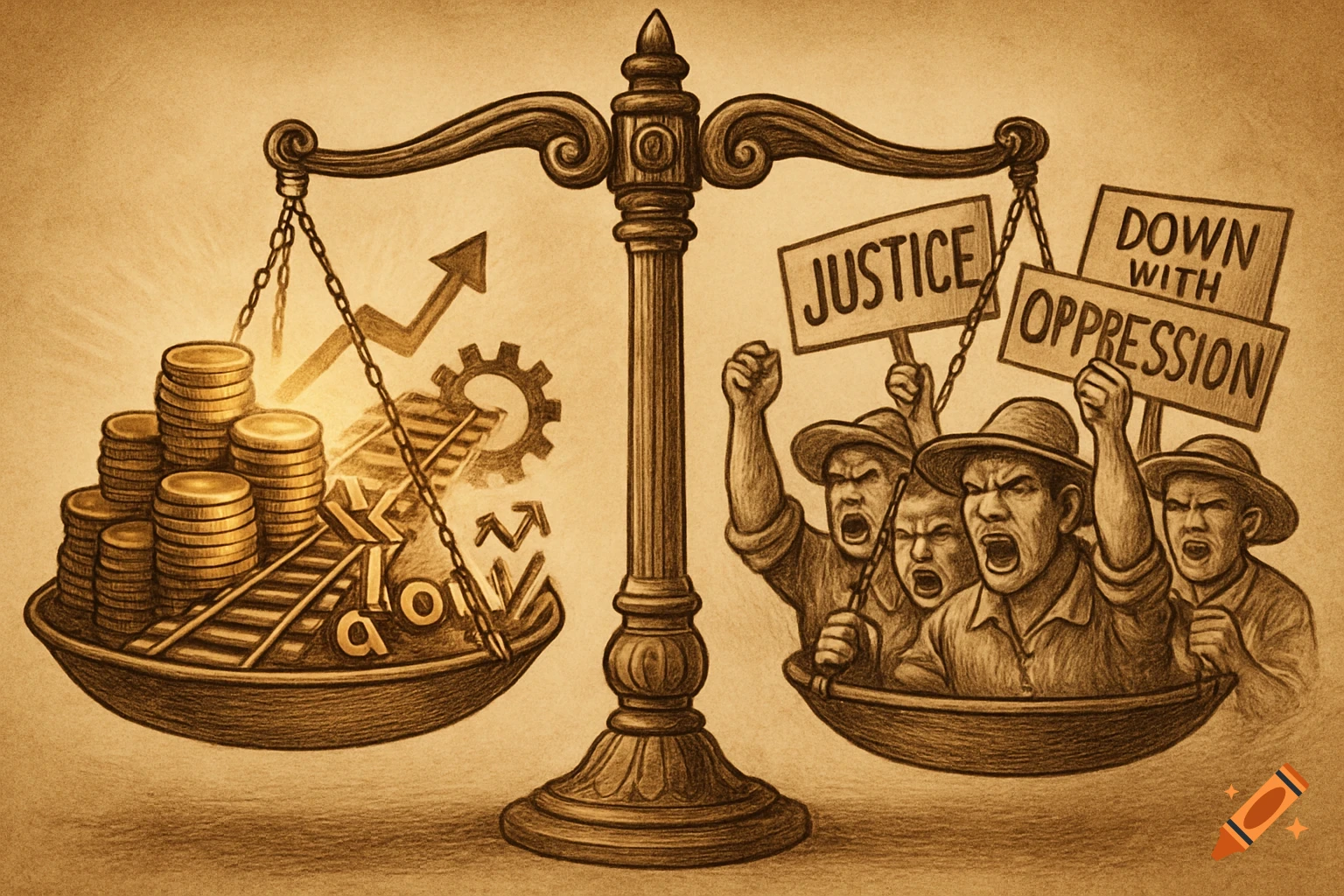 Symbolic illustration of blindfolded Lady Justice holding scales, with ...