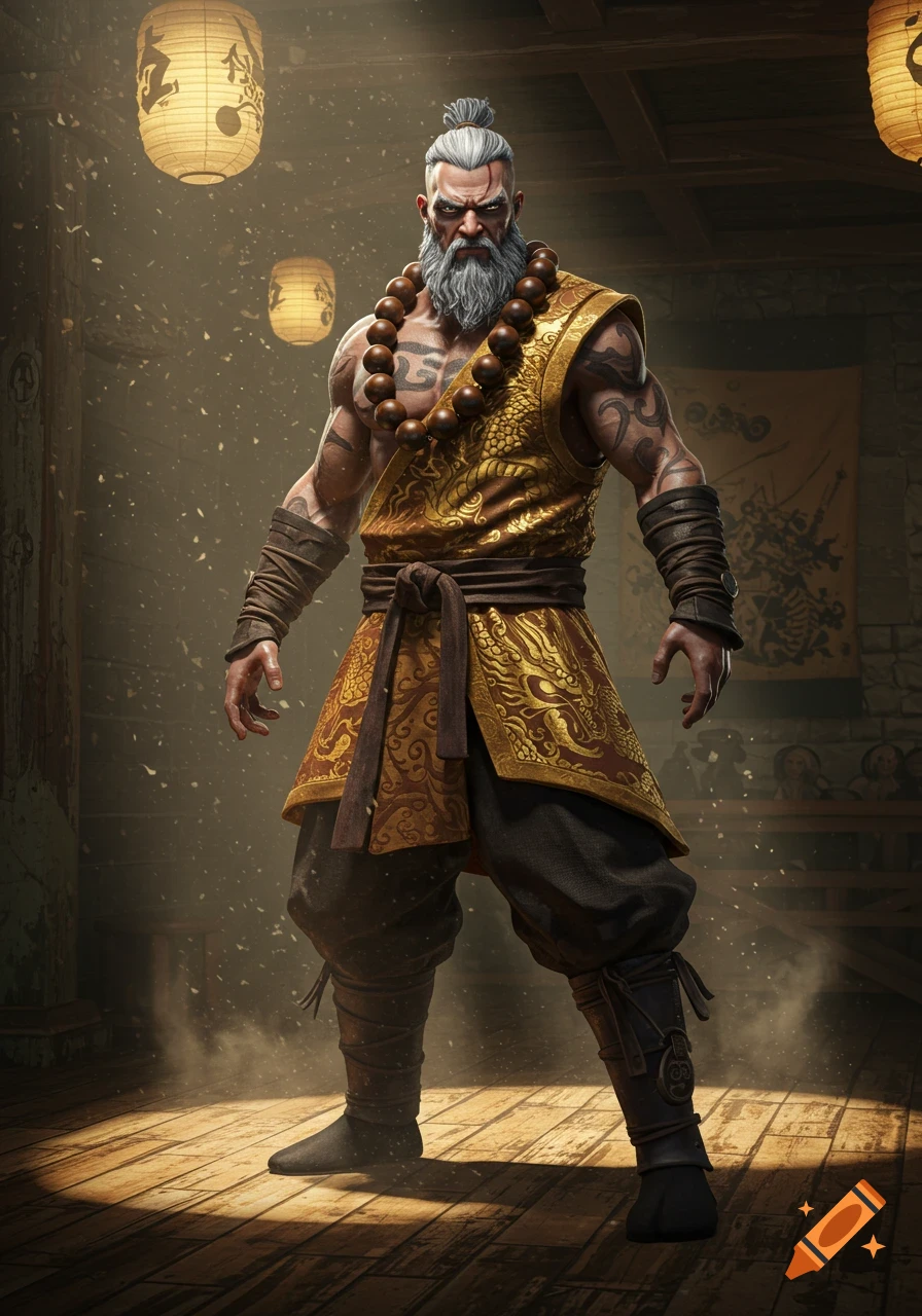 Human Male Monk created on Craiyon