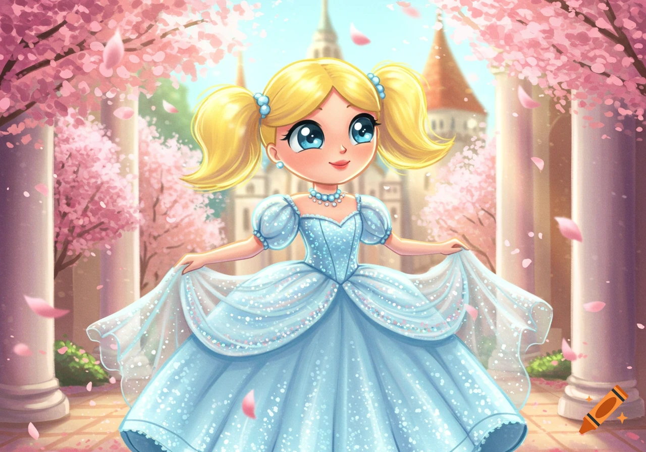 Princess Peach performs a tripod headstand in a lush, cartoon garden ...