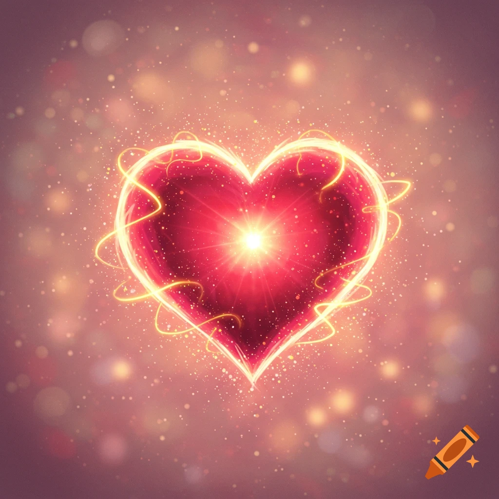 A shiny red 3D heart pushes against a transparent plastic sheet ...