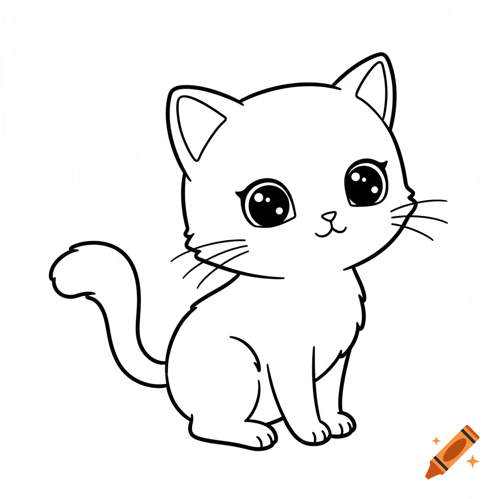 Six cute cartoon outline animals: a bunny, cat, bear, panda, elephant ...