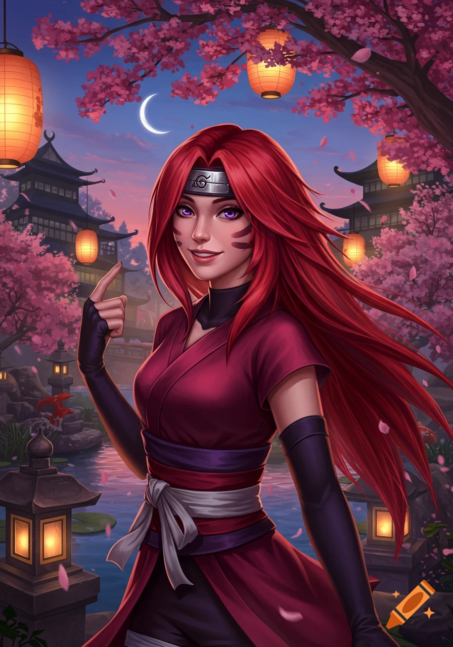 An anime female Uchiha character with long black hair and purple eyes ...