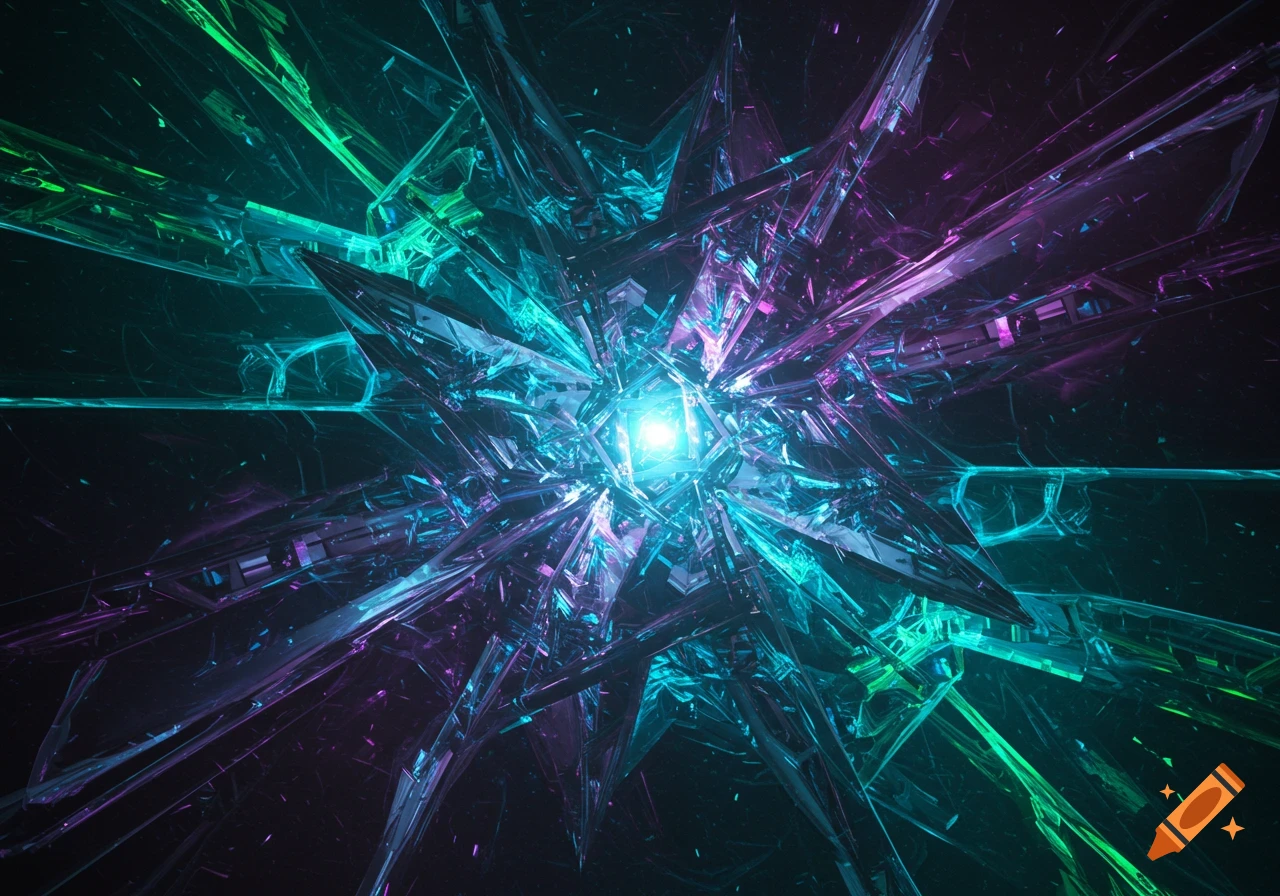 A shiny, perforated metallic sphere with glowing digital elements ...