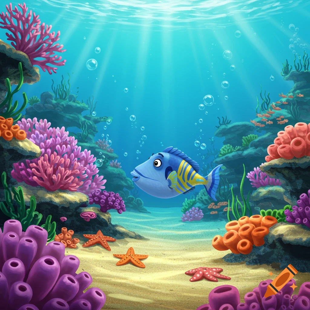 A cute cartoon whale family, father, mother, and baby, smiling ...