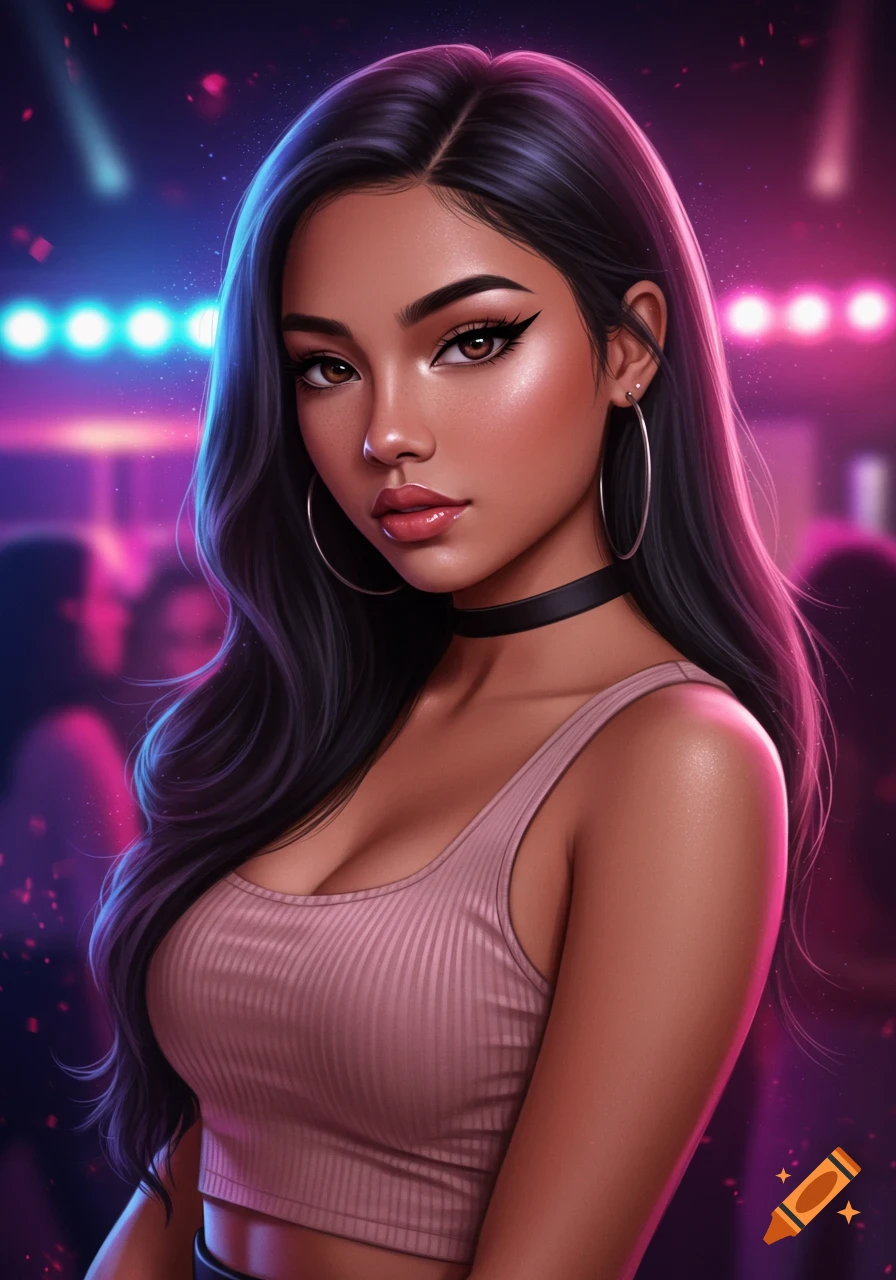 Stylized portrait of a woman with blonde hair, dark smoky makeup ...