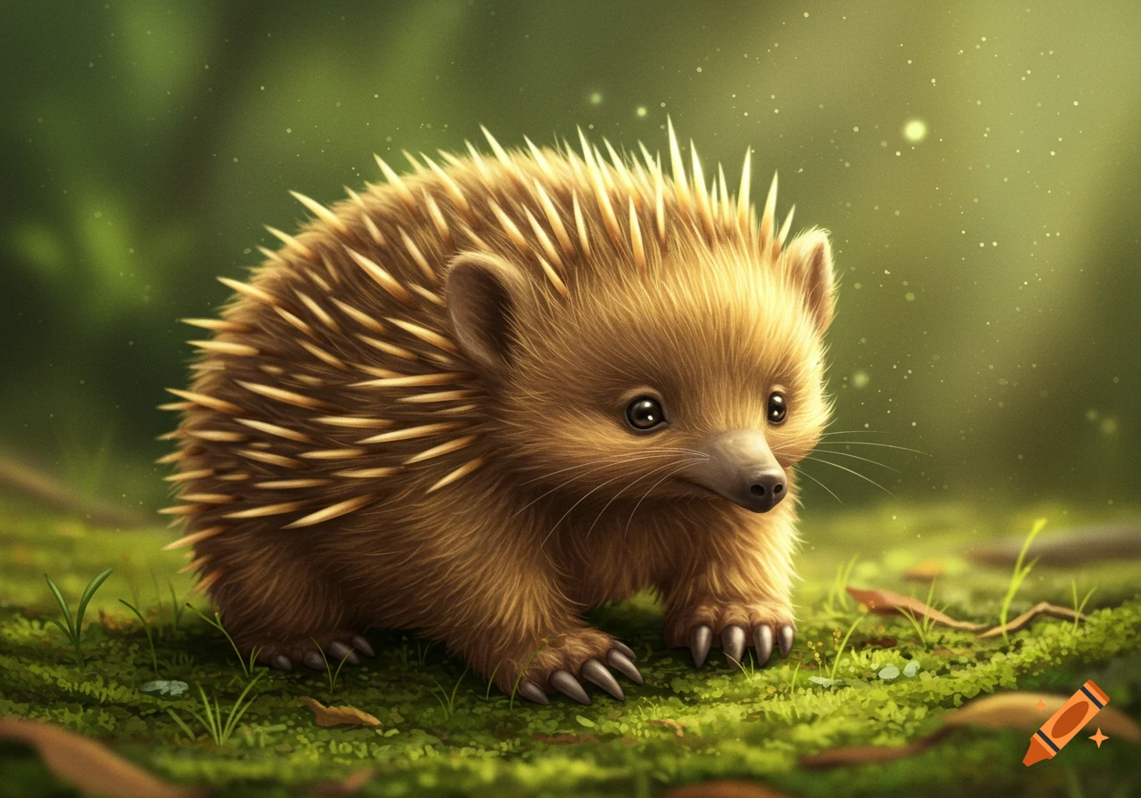 Hedgehog+cartoon created on Craiyon