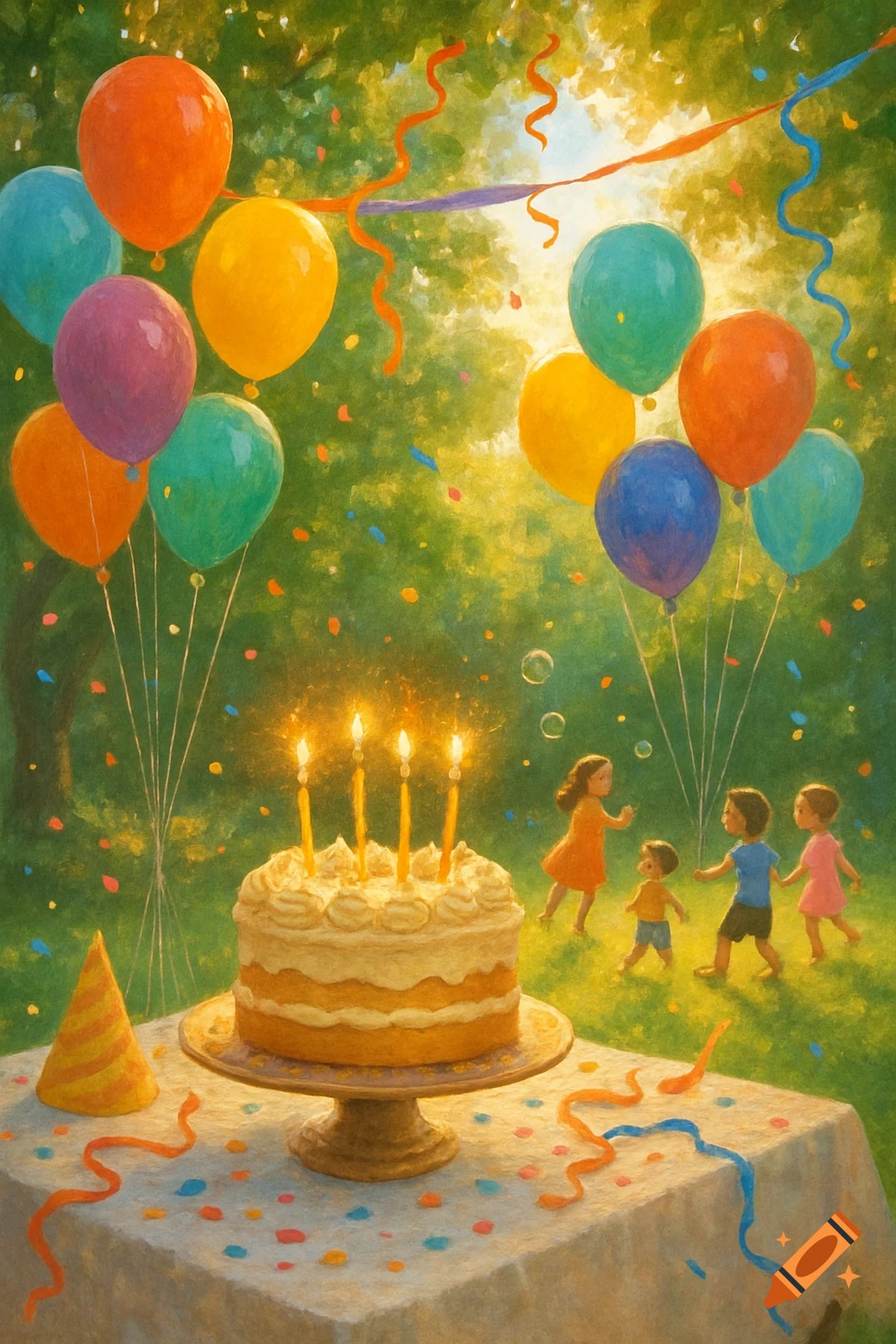 Birthday images created on Craiyon