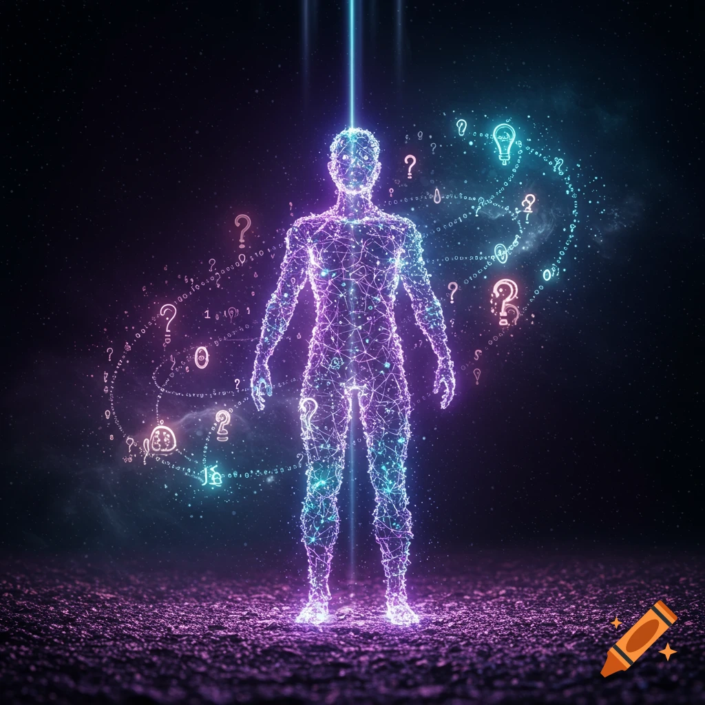 Diverse hands reach towards a glowing data network, connected by ...