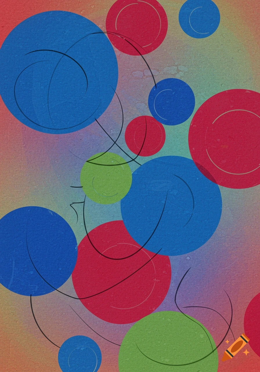 Abstract digital art with a dark silhouette against a red and purple ...