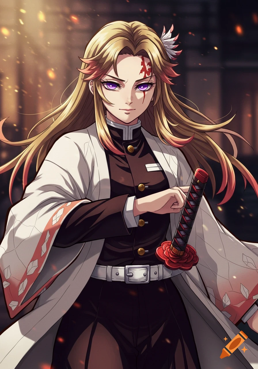 Two anime characters, a boy and a girl, stand back-to-back holding ...