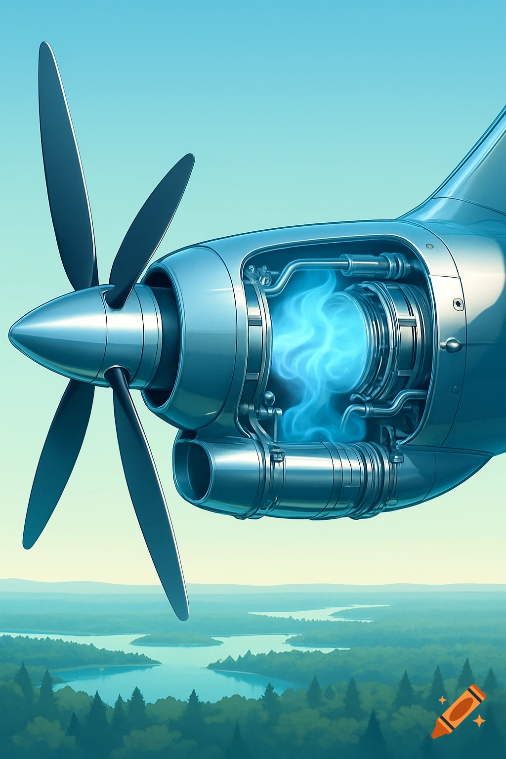 A futuristic military-style tracked vehicle drives across a desolate ...