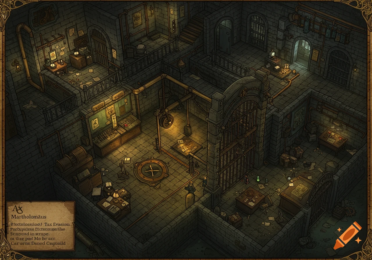 Dnd+prison+miniature created on Craiyon