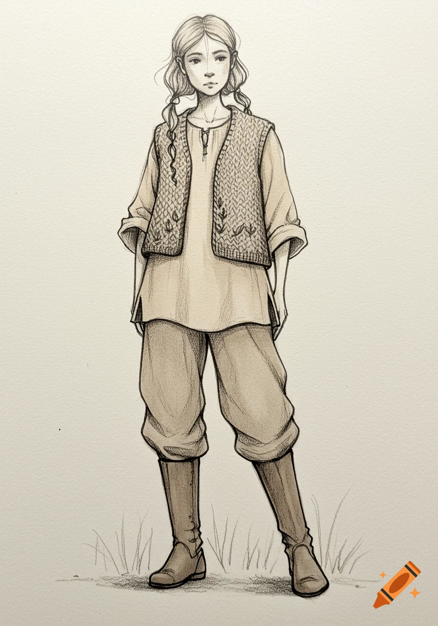 Minimalist line art of a young man sitting under a blanket, viewed from ...