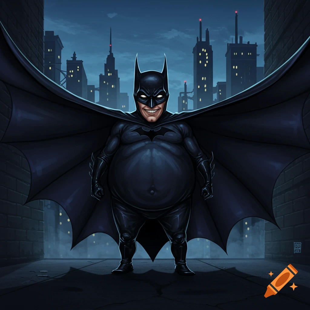 Batman on Roof created on Craiyon
