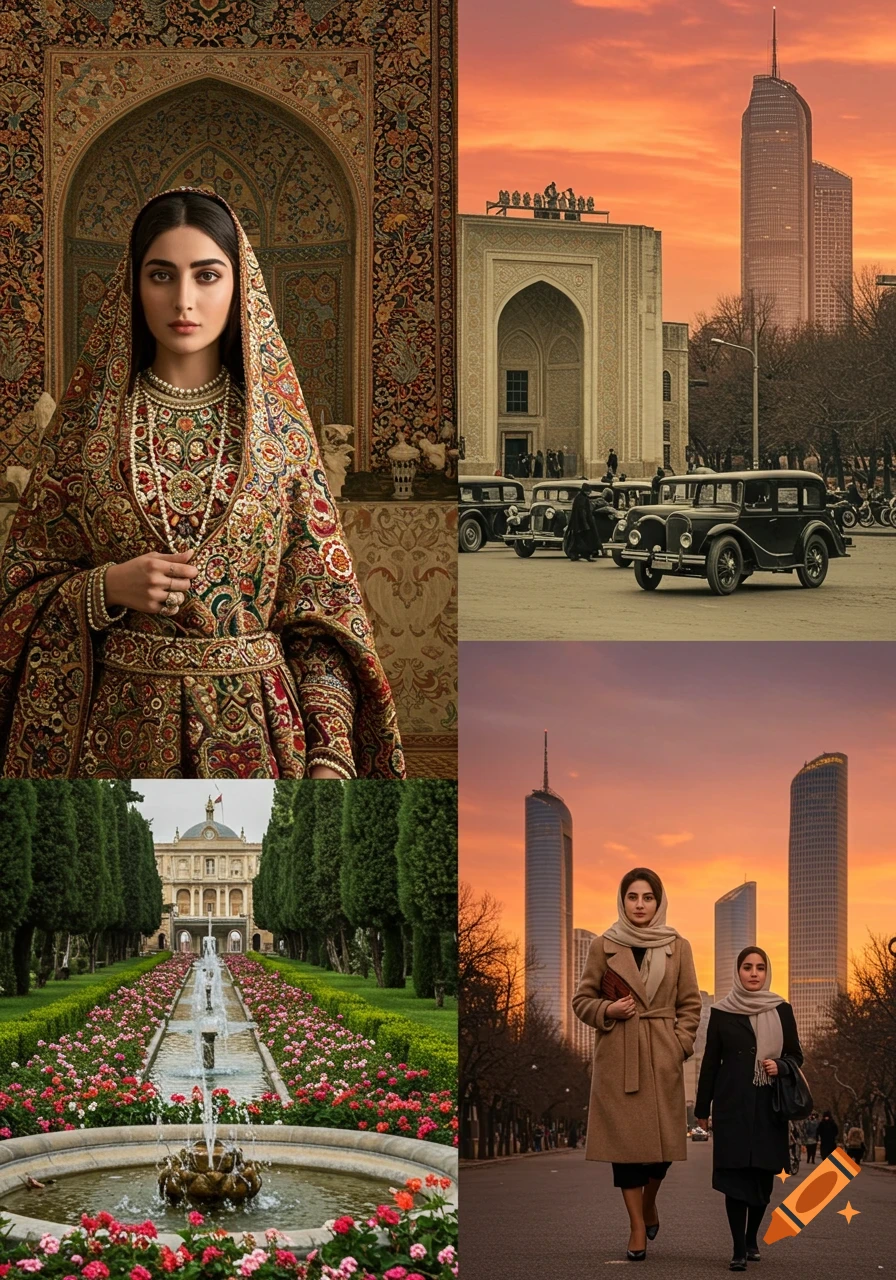 Persian+girls+in+skirts created on Craiyon