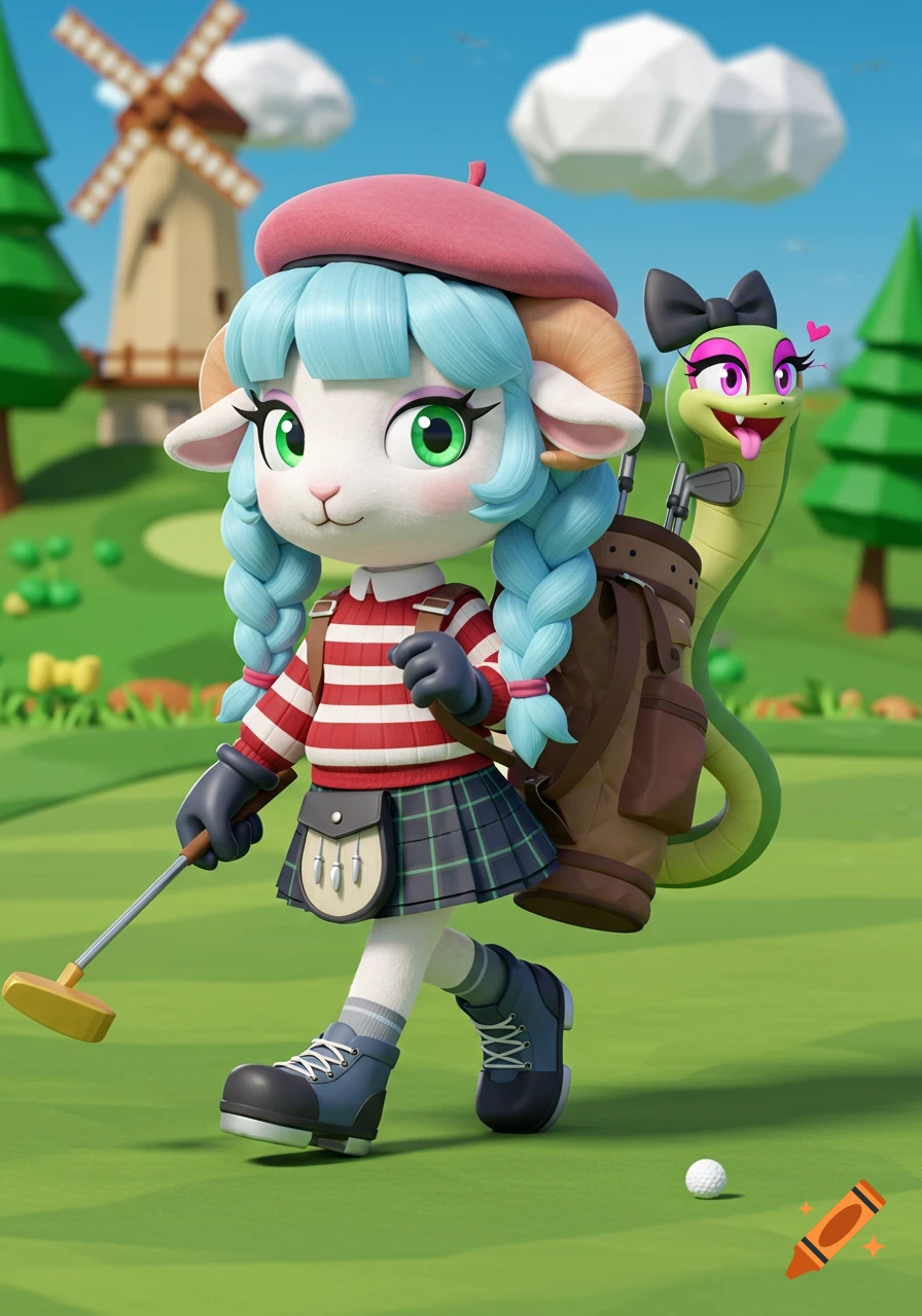 A 2D cartoon Babs Bunny in a brown military uniform with medals salutes ...