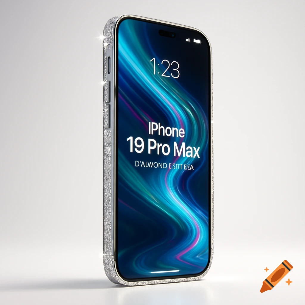 Photorealistic iPhone with a back that gradients from white to orange ...