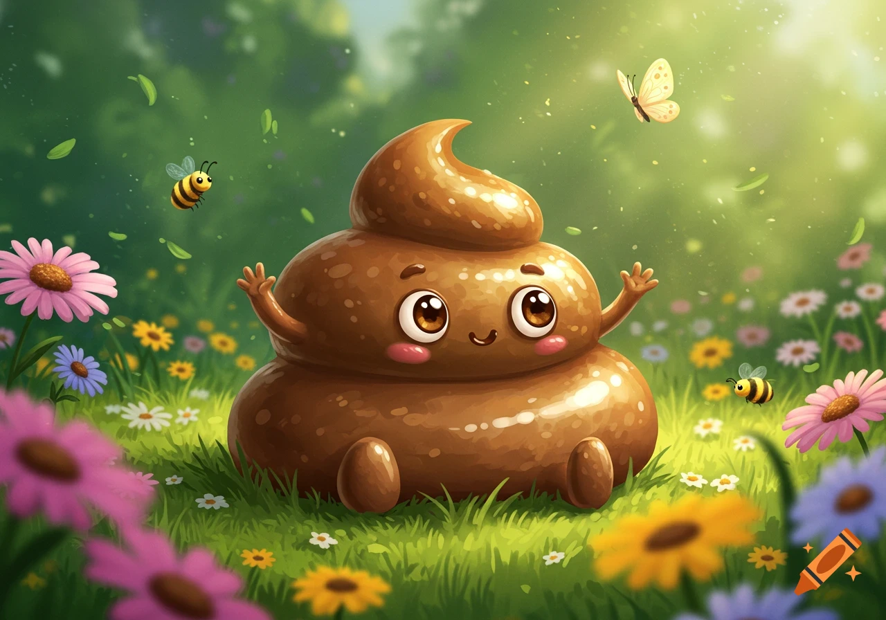 A cute, cartoonish pink worm with big eyes and a surprised expression ...