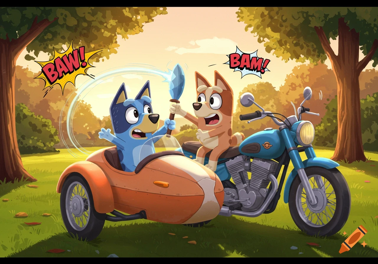 Bluey+and+bingo+pfps created on Craiyon