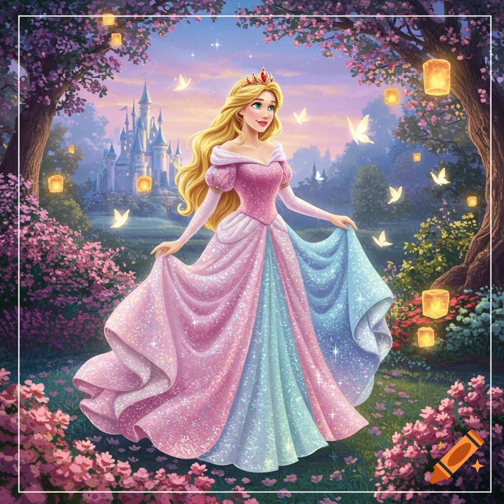 Vector cartoon woman in red and blue dress blows colorful scent from ...